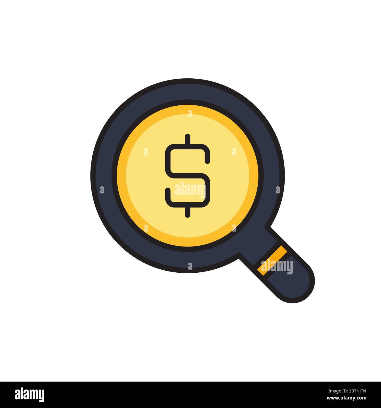 Money search vector icon symbol isolated on white background Stock ...