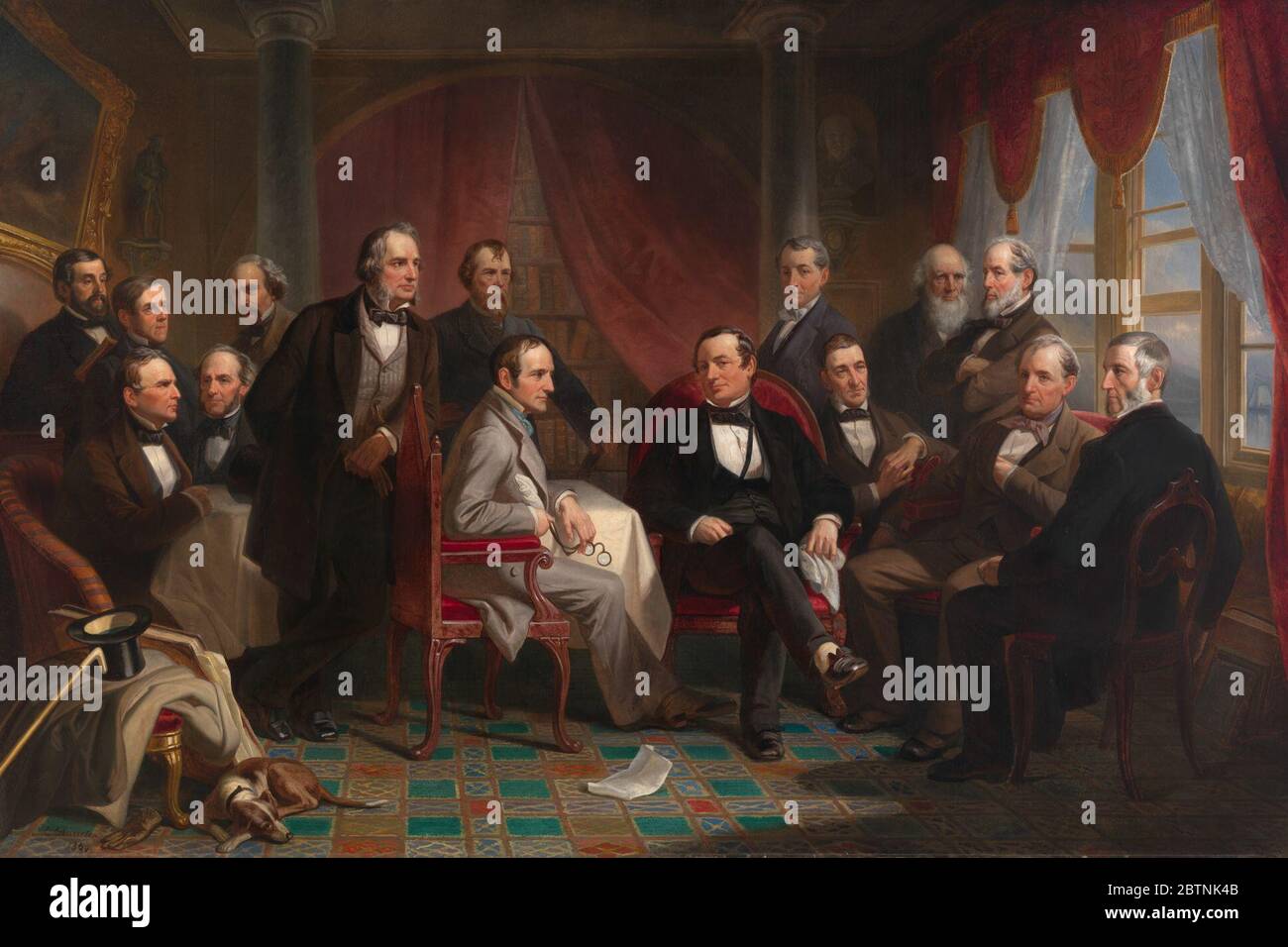 Washington Irving and his Literary Friends at Sunnyside. The artists ...