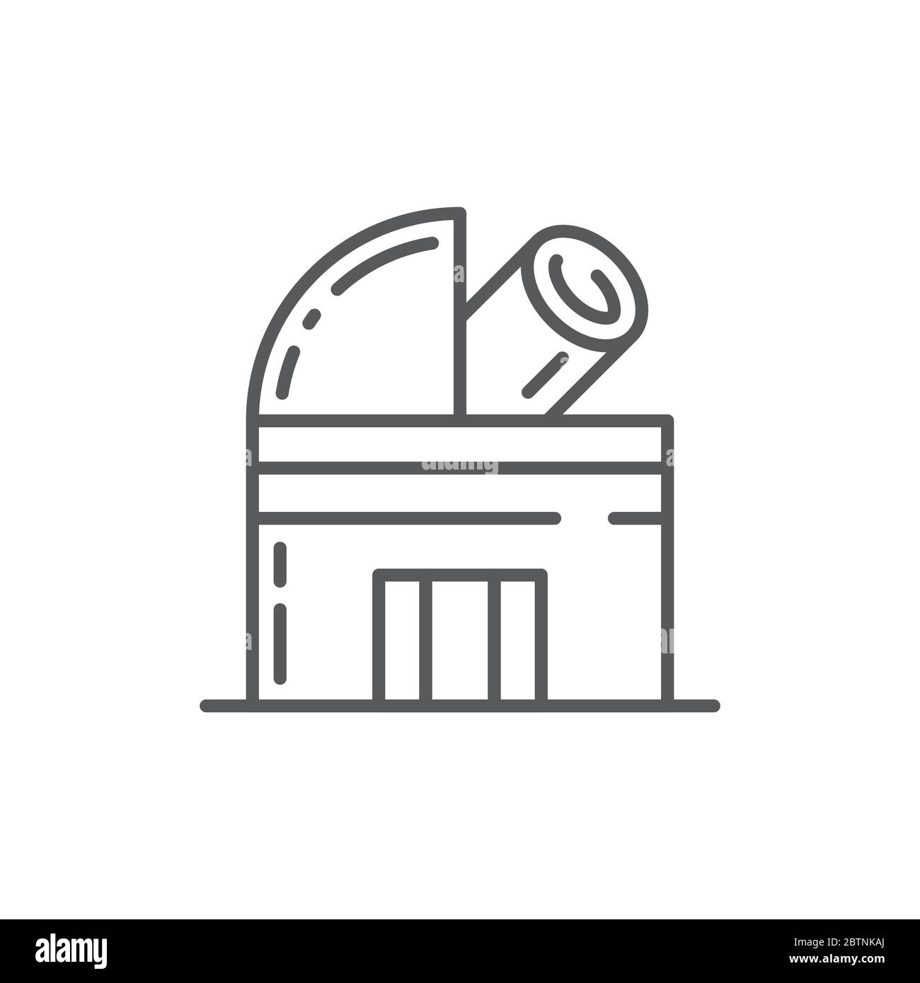 Observatory telescope vector icon symbol isolated on white background ...