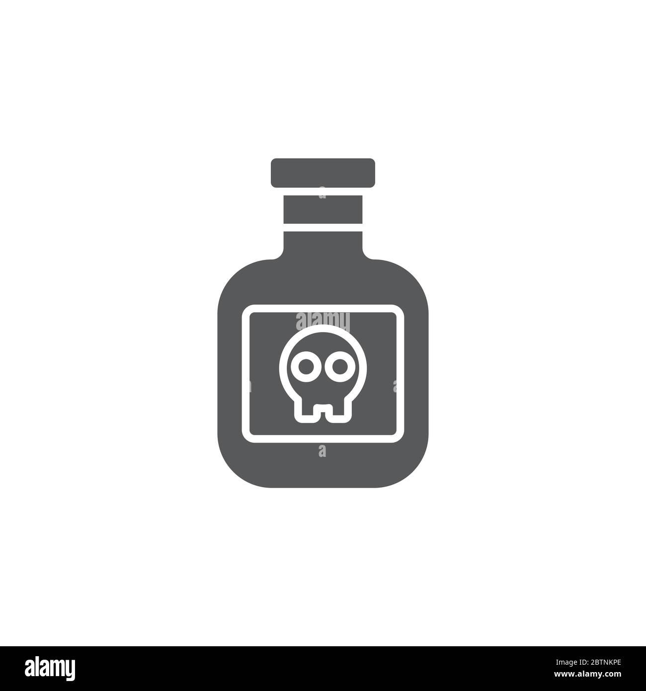 Poison bottle vector icon symbol isolated on white background Stock ...