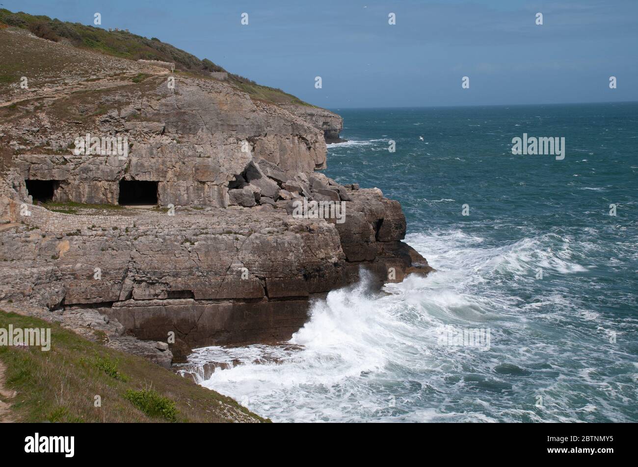 Tilly Whim Caves, Durlston Country Park, Swanage Stock Photo - Alamy