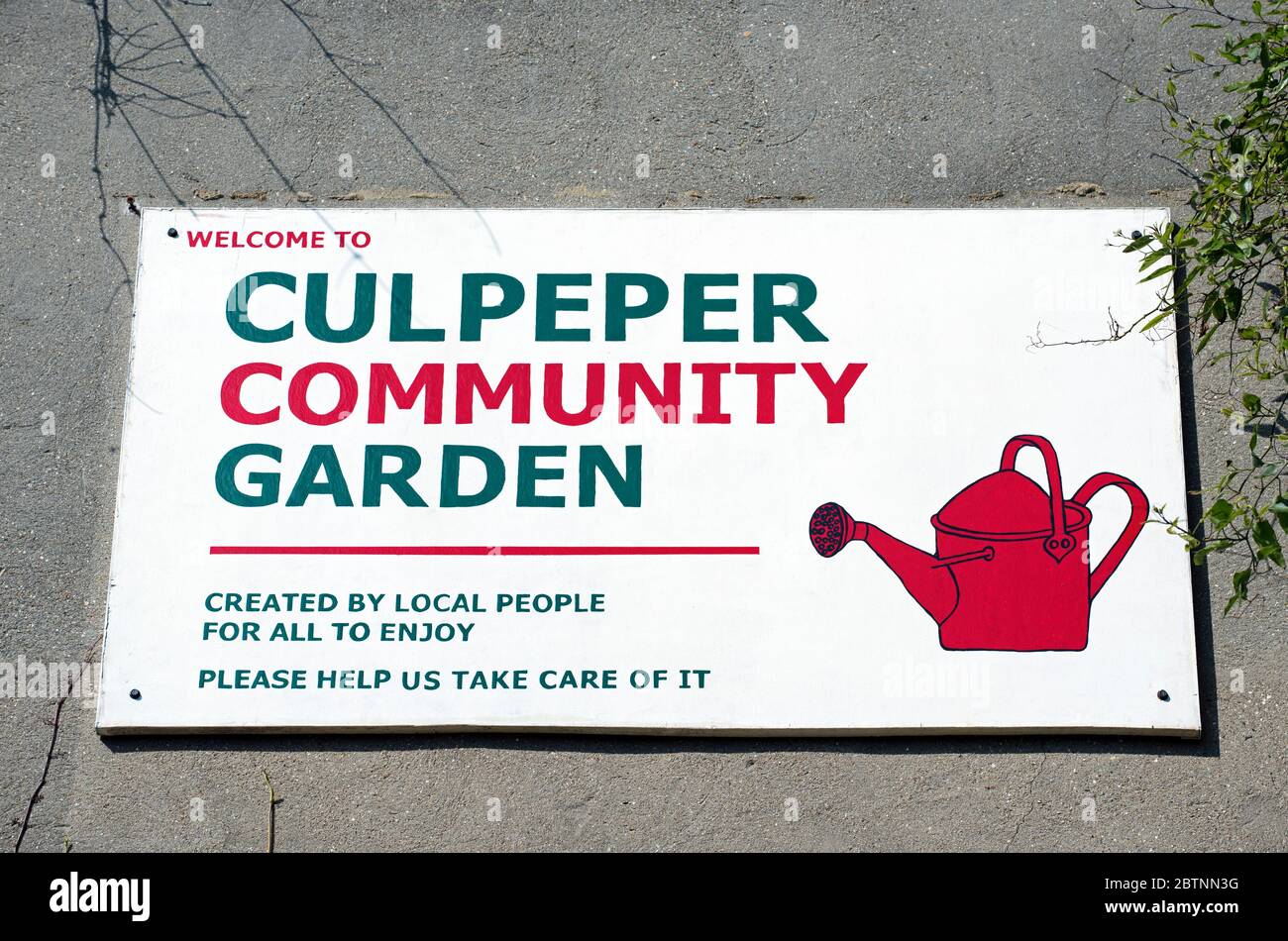 Culpeper Community Garden sign, urban community garden, London Borouh ...