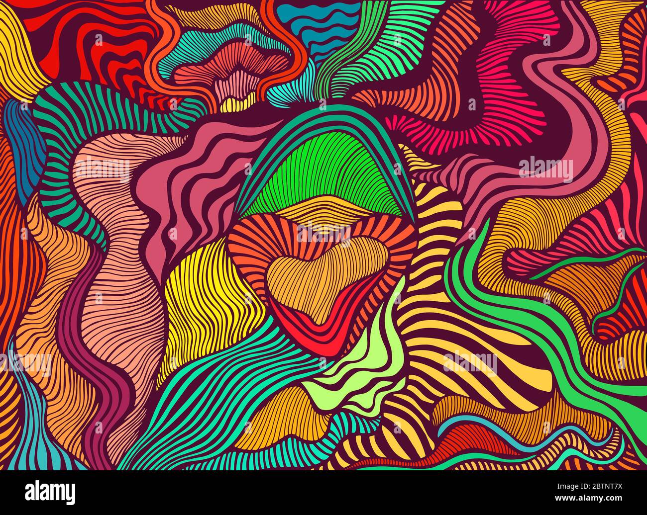 Abstract Line Drawings Color