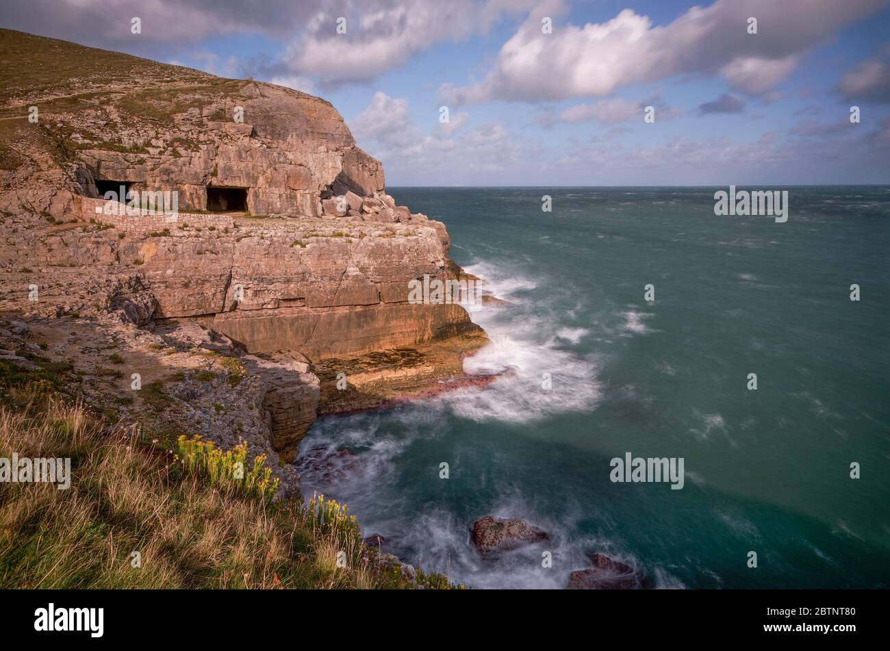 Tilly Whim Caves, Durlston Country Park, Swanage Stock Photo - Alamy