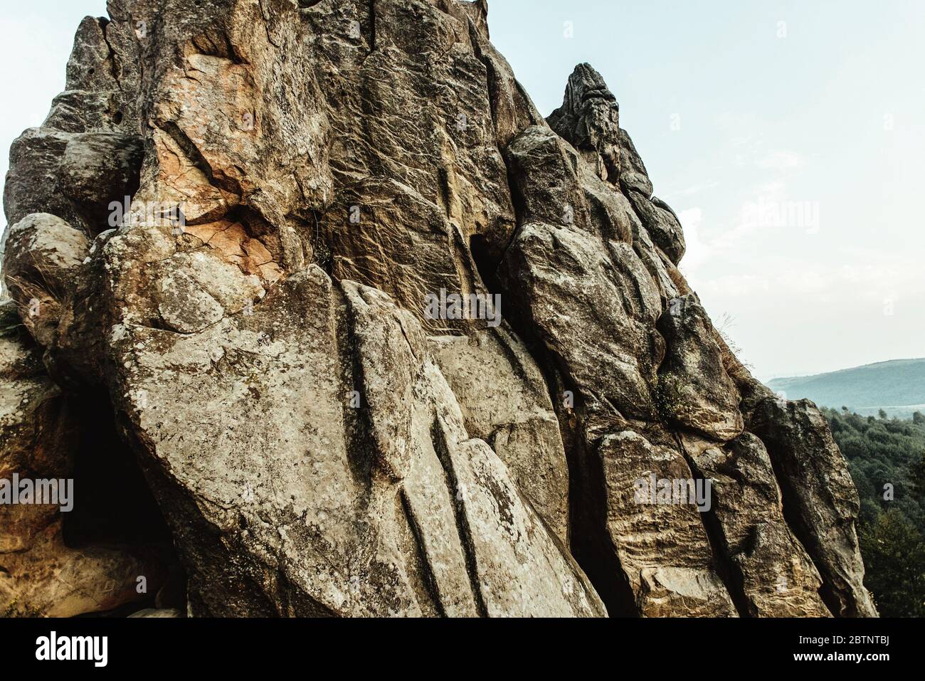 amazing beautiful landscape view of rocks and stones in sunny mountains ...