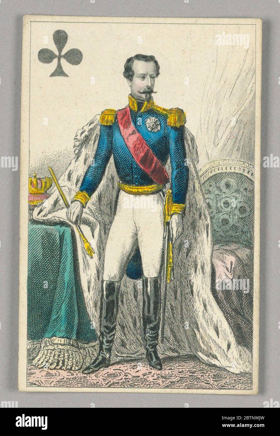 Napoleon III Emperor of France King of Clubs from Set of Jeu ...