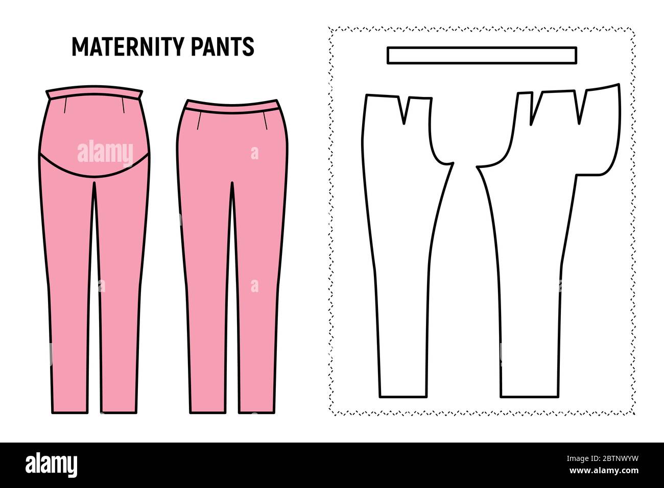 Maternity trousers Stock Vector Images - Alamy