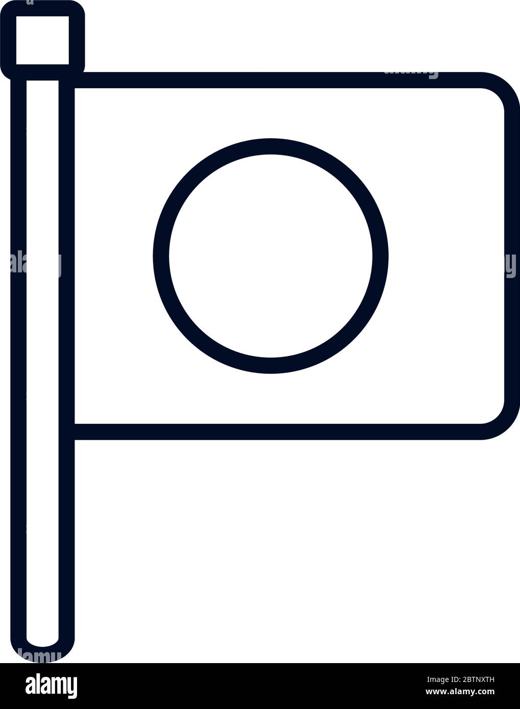 japanese flag line style icon vector illustration design Stock Vector ...