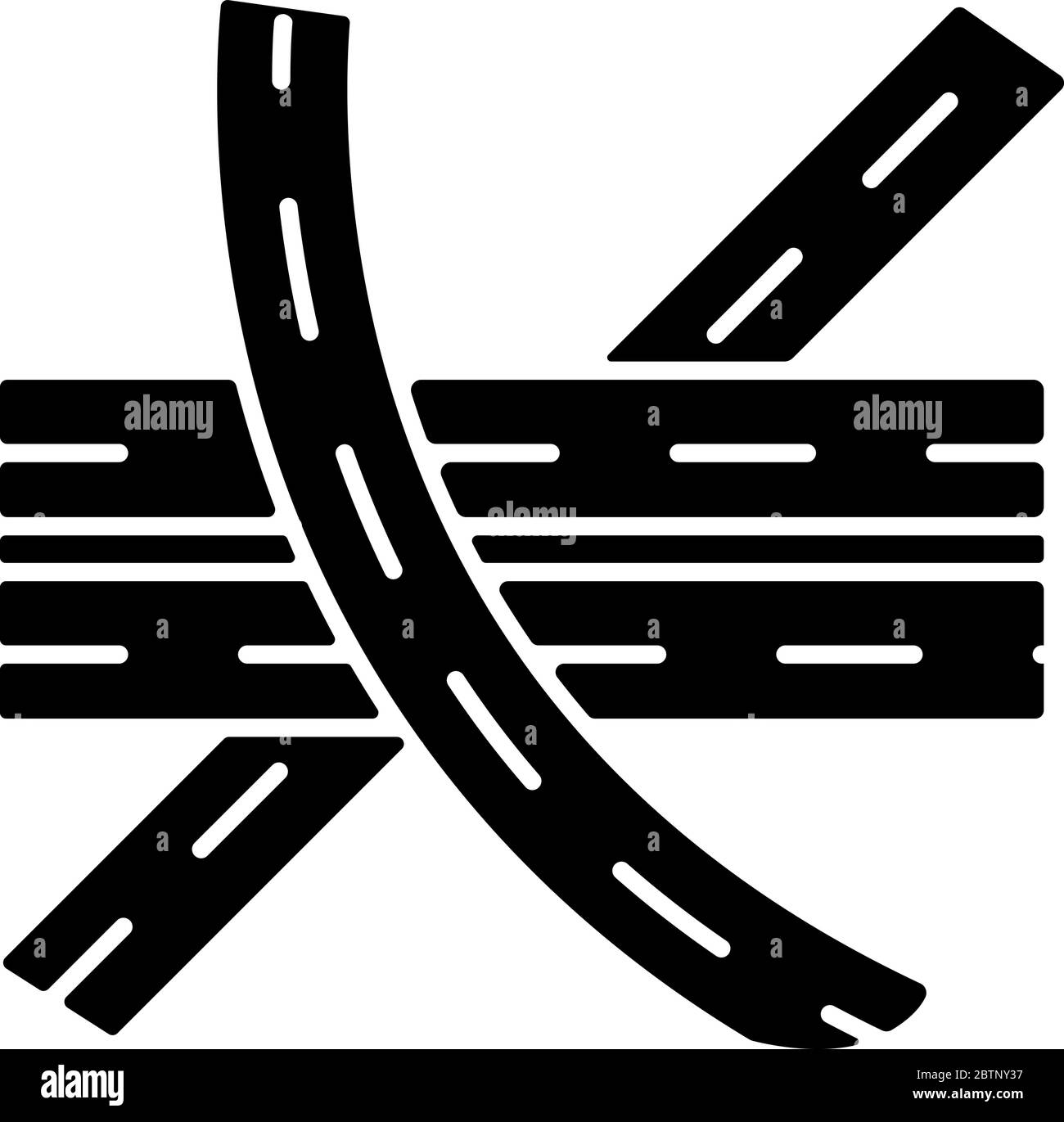 Multi level junction black glyph icon Stock Vector Image & Art - Alamy