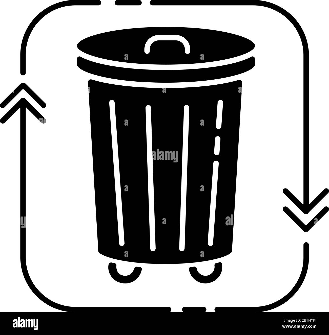 Waste disposal black glyph icon Stock Vector Image & Art - Alamy