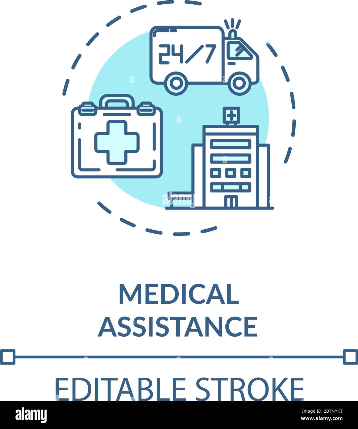 Medical assistance concept icon Stock Vector Image & Art - Alamy