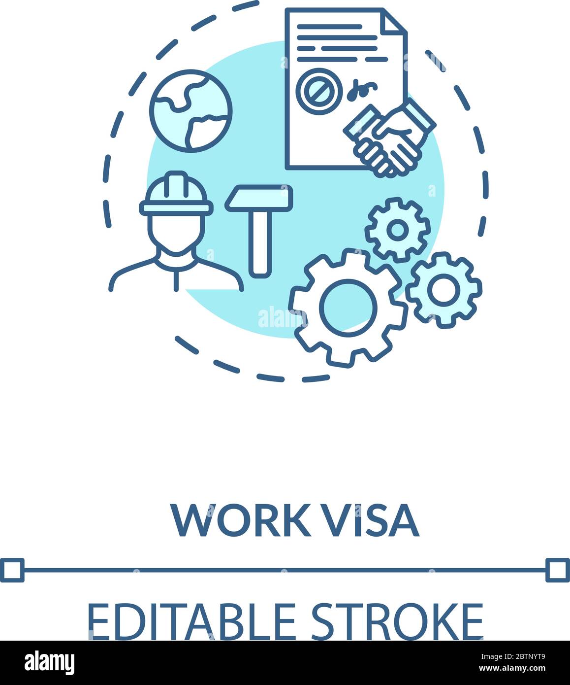 Work visa application concept icon Stock Vector Image & Art - Alamy