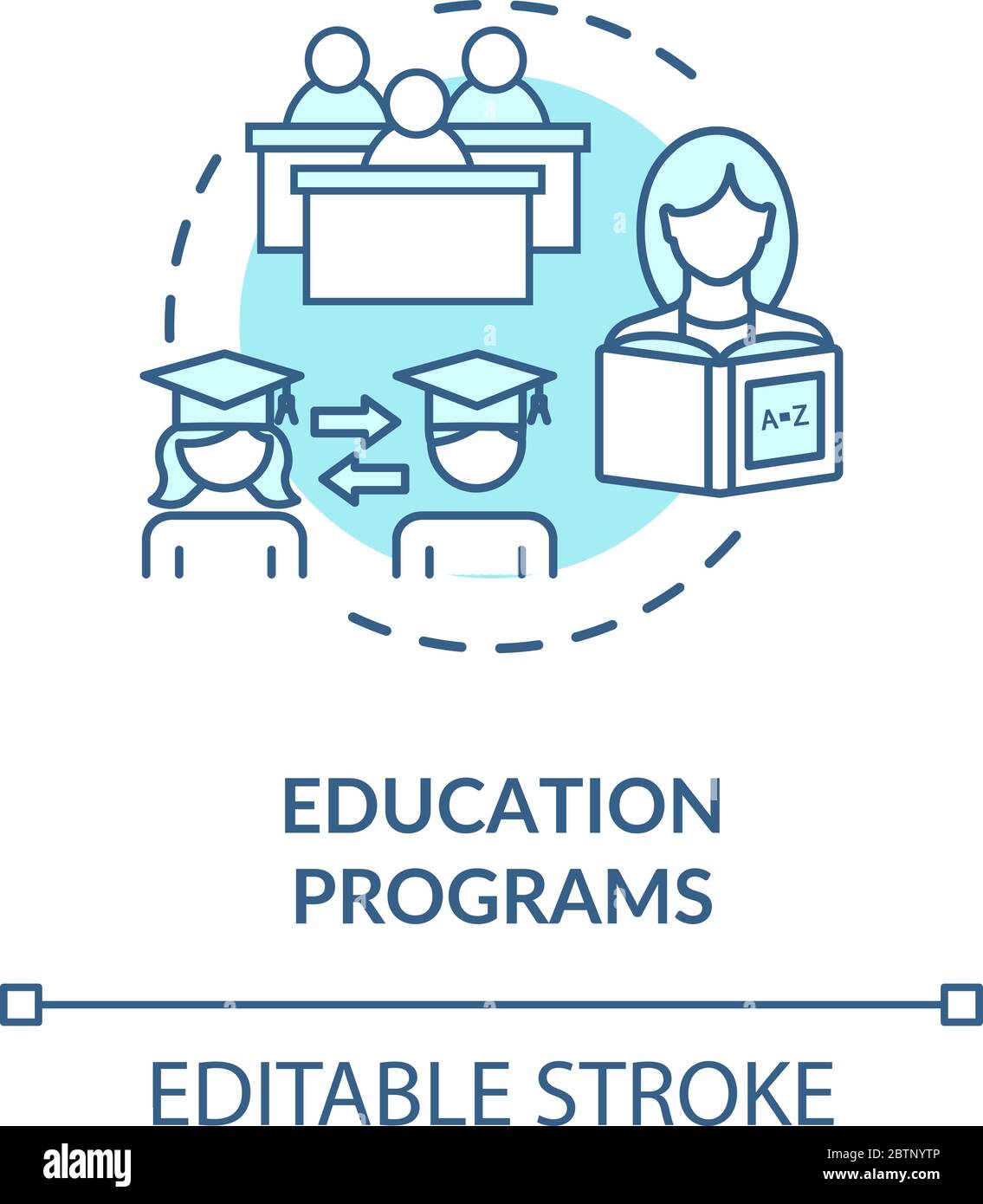 Higher education programs concept icon Stock Vector Image & Art - Alamy