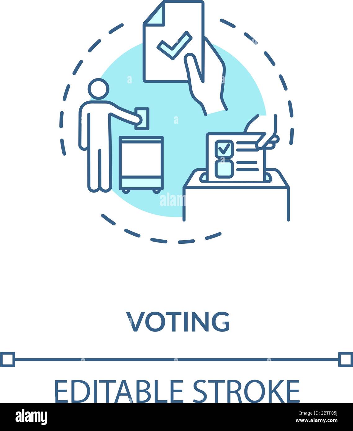 Ballot box line drawing hi-res stock photography and images - Alamy