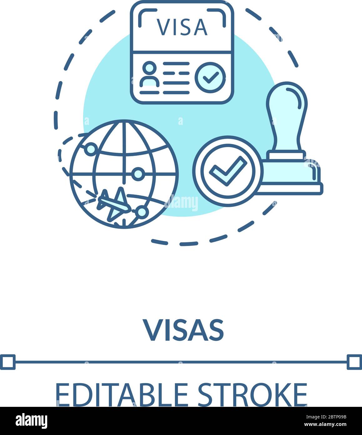 Visa concept icon Stock Vector Image & Art - Alamy