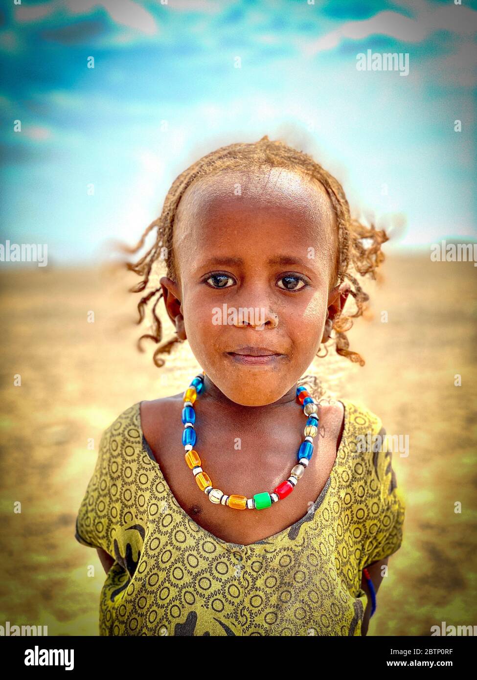 Little baby girl with necklace, Danakil Depression, Afar Region ...