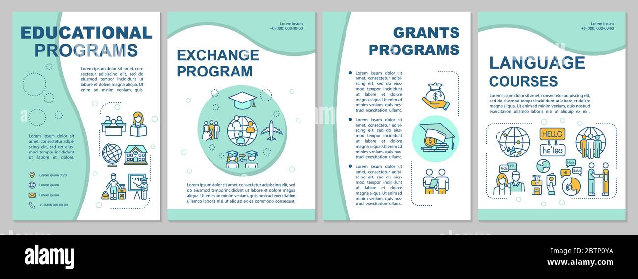 Academic education brochure template Stock Vector Image & Art - Alamy