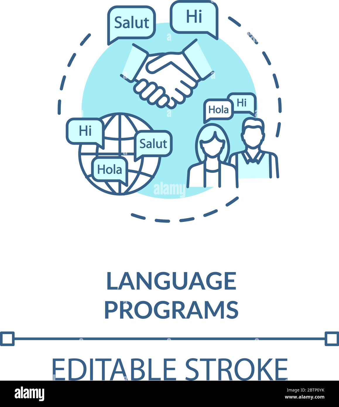 Language programs concept icon Stock Vector Image & Art - Alamy