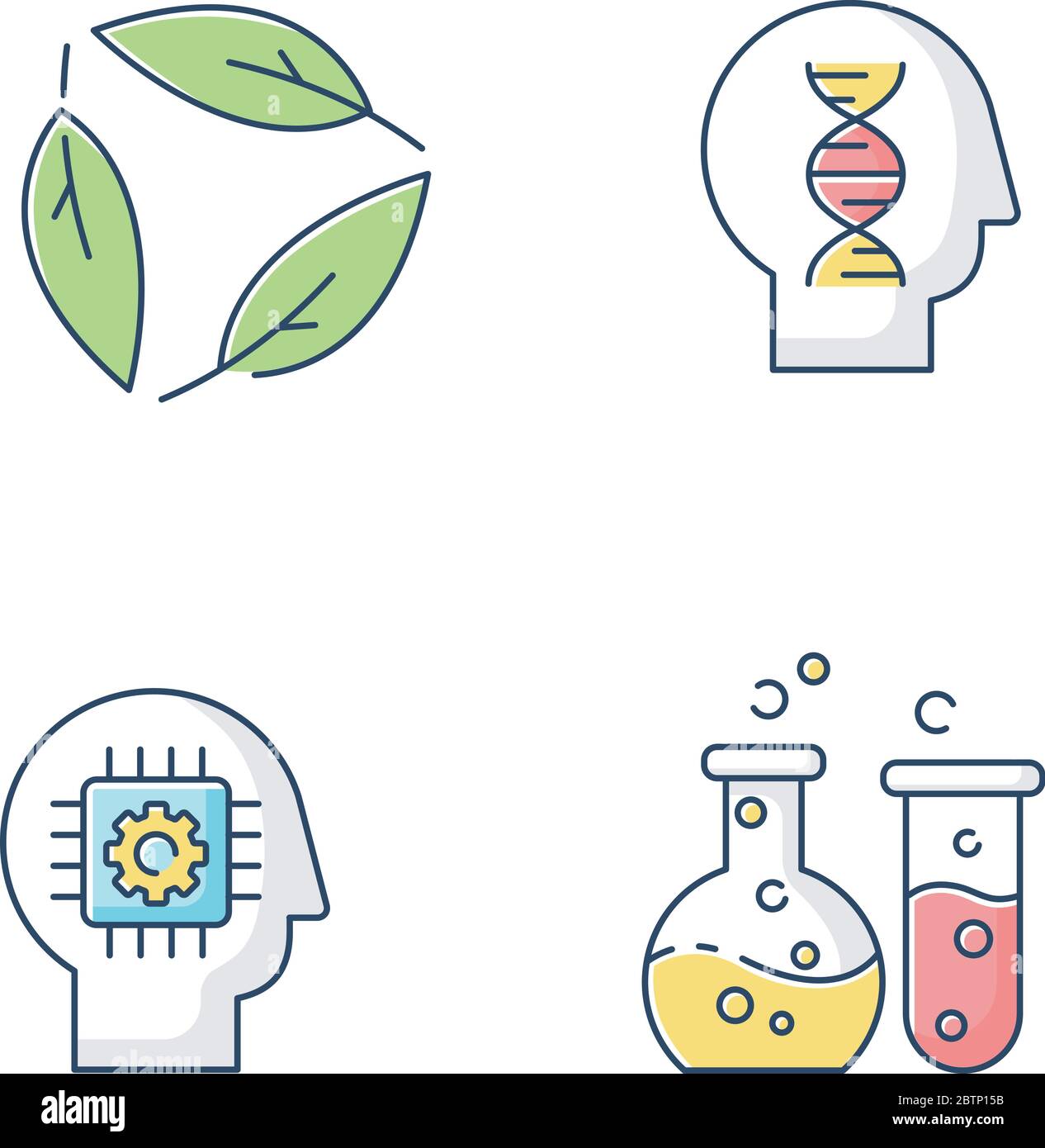 Modern sciences RGB color icons set Stock Vector Image & Art - Alamy