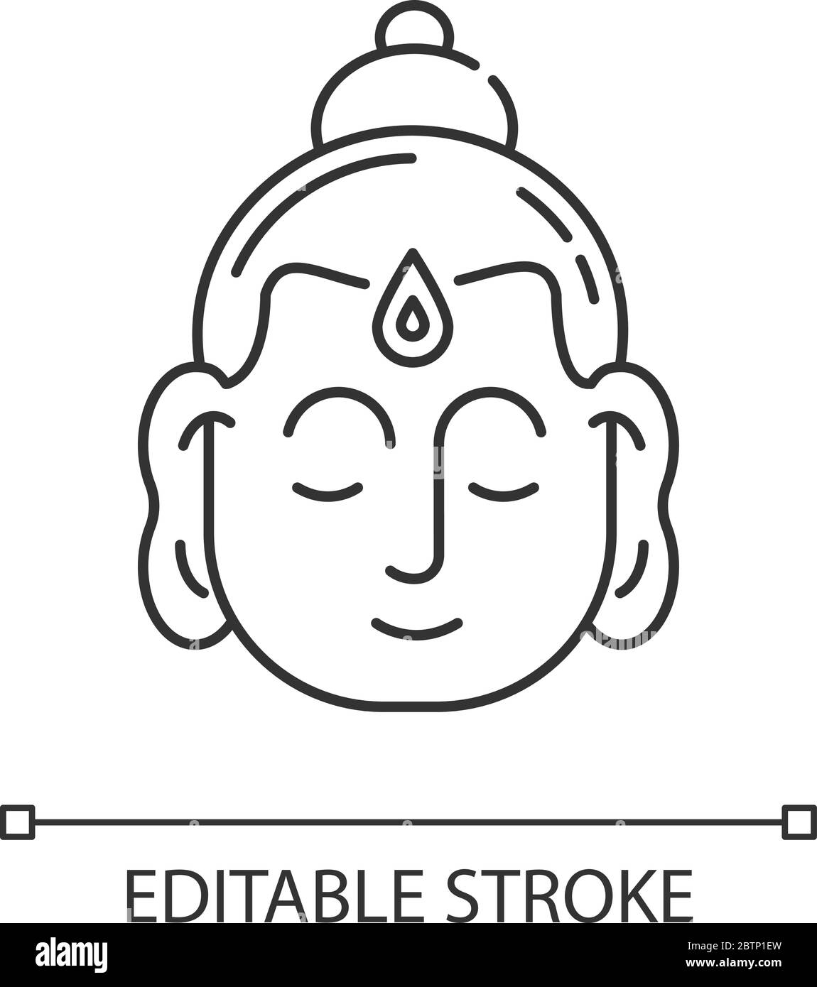 Gautama Buddha Face Drawing