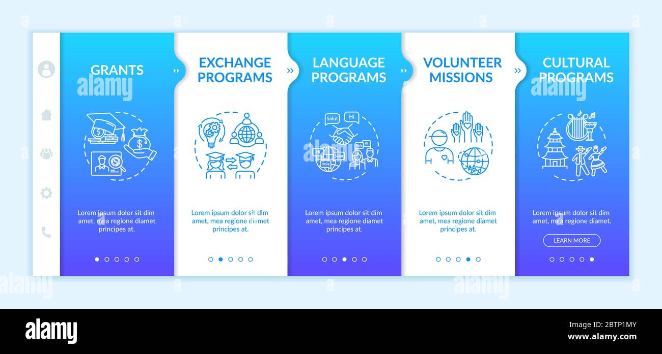 International exchange onboarding vector template Stock Vector Image ...