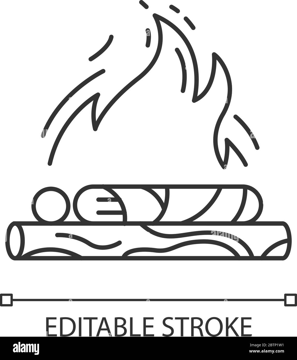 Hindu funeral ceremony pixel perfect linear icon.Indian customs Stock ...