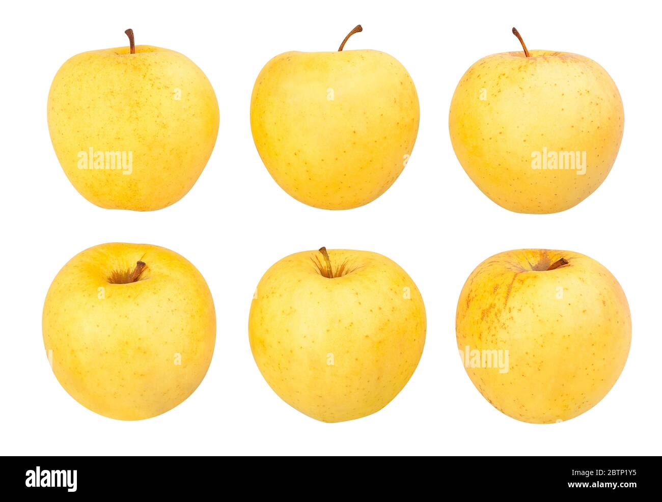 golden delicious apples path isolated on white Stock Photo - Alamy