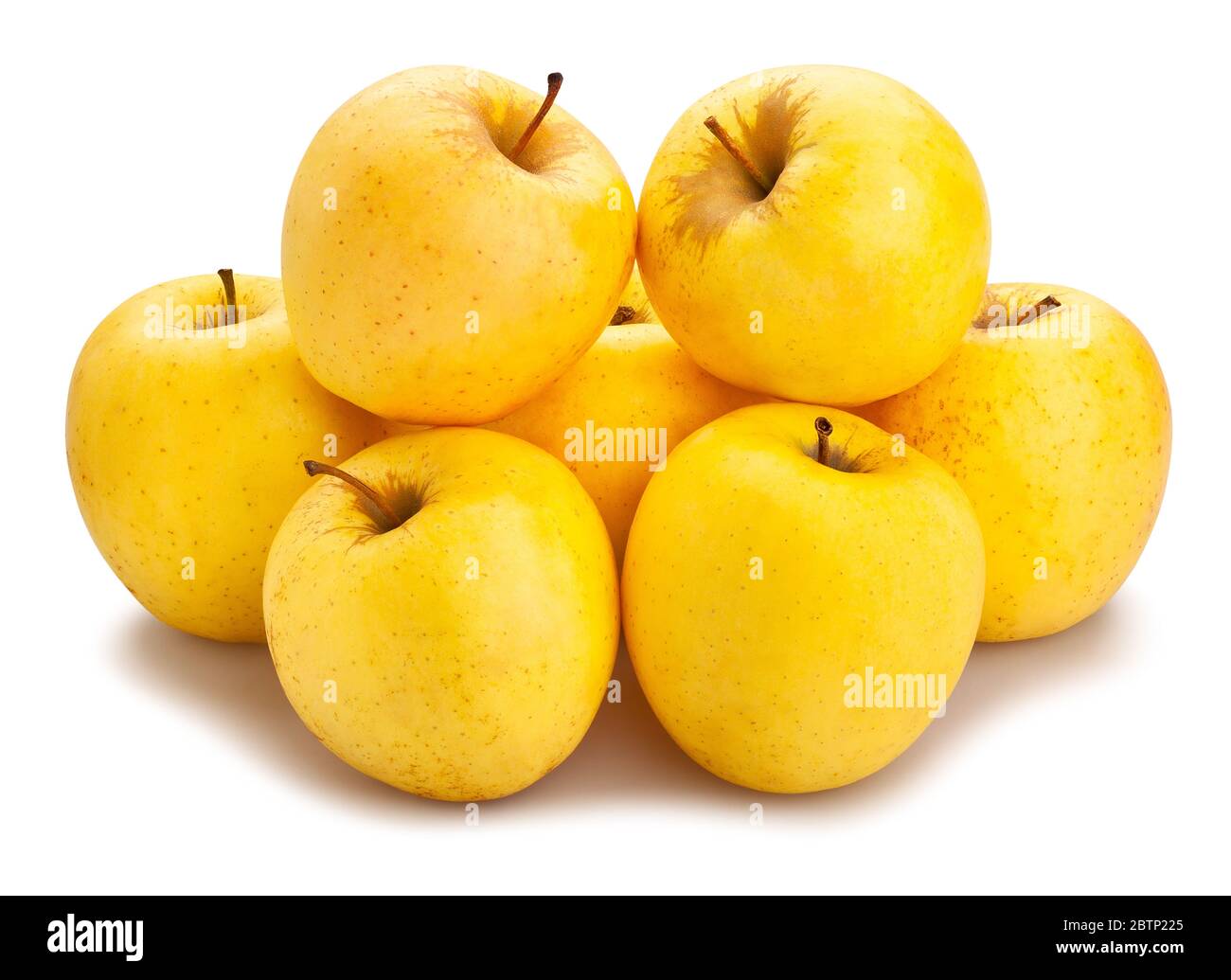 golden delicious apples path isolated on white Stock Photo - Alamy