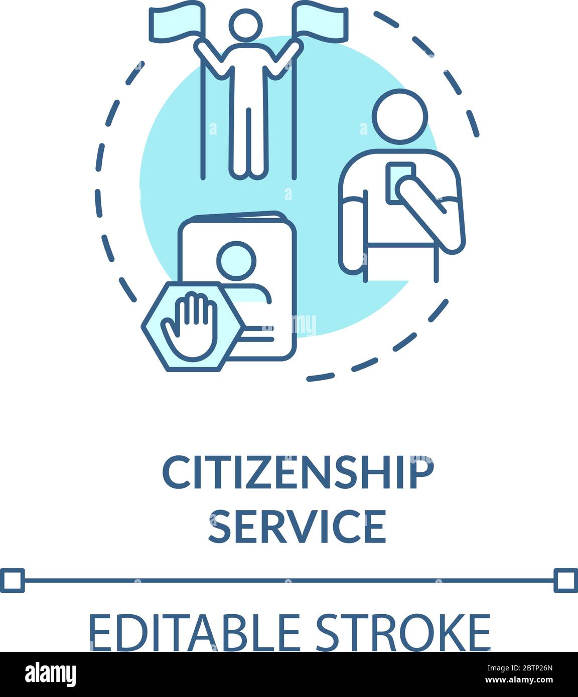 Citizenship service concept icon Stock Vector Image & Art - Alamy
