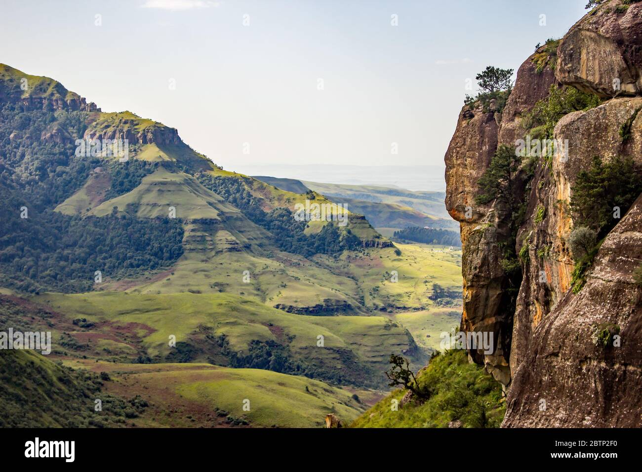 View over the Midberg part and a sandstone cliff in the Monks Cowl ...