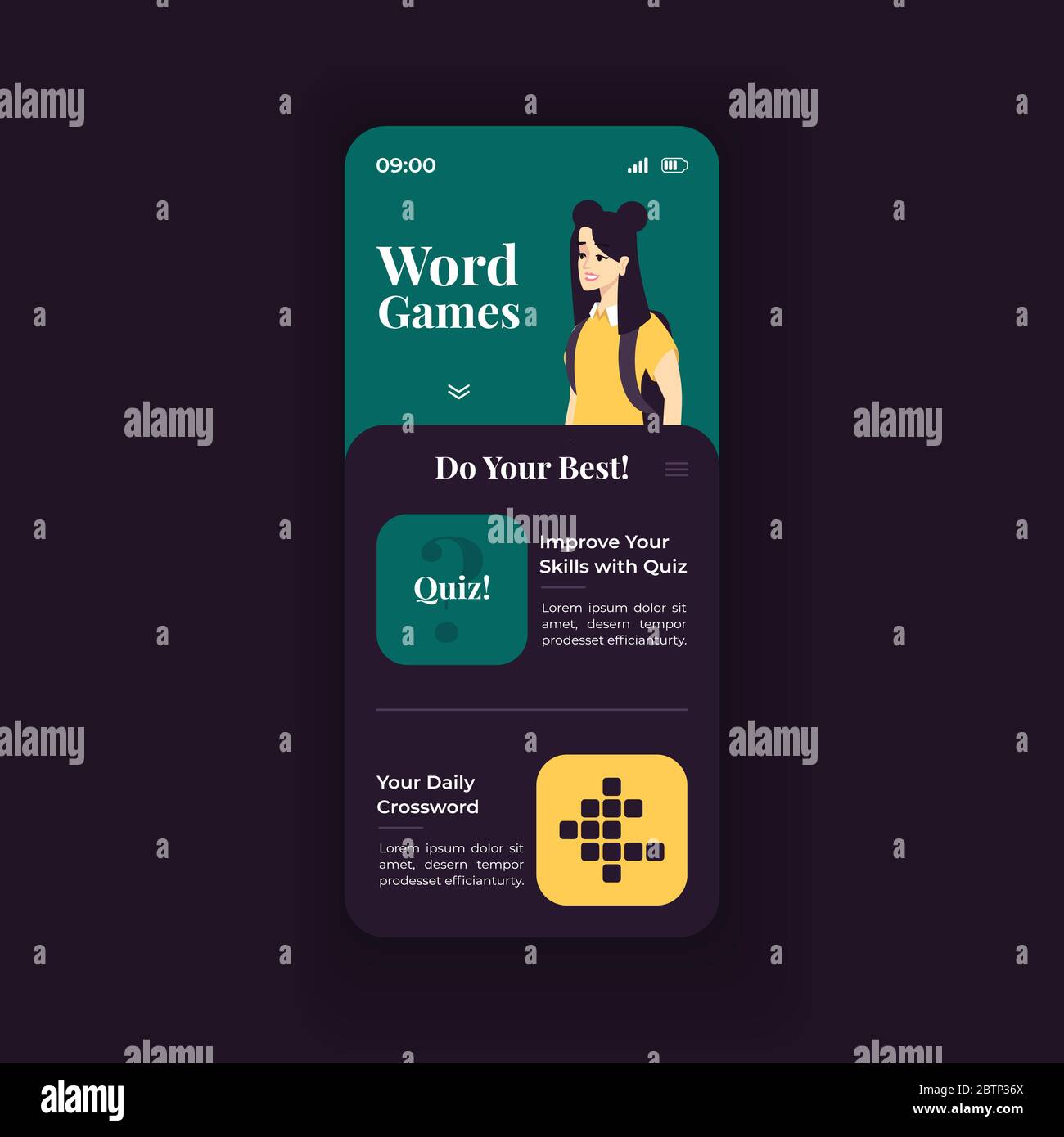 Online Word Games Smartphone Interface Vector Template Stock Vector online-word-games-smartphone-interface-vector-template-stock-vector