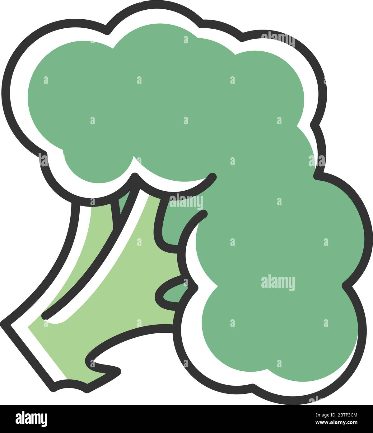Broccoli green RGB color icon Stock Vector Image & Art - Alamy