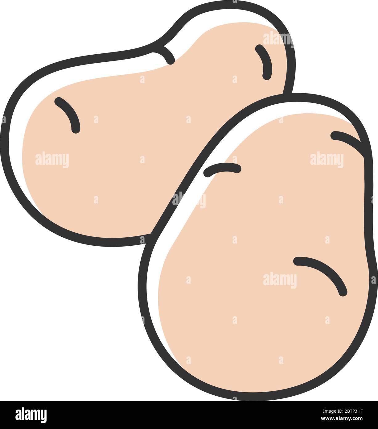 Potato beige RGB color icon Stock Vector Image & Art - Alamy