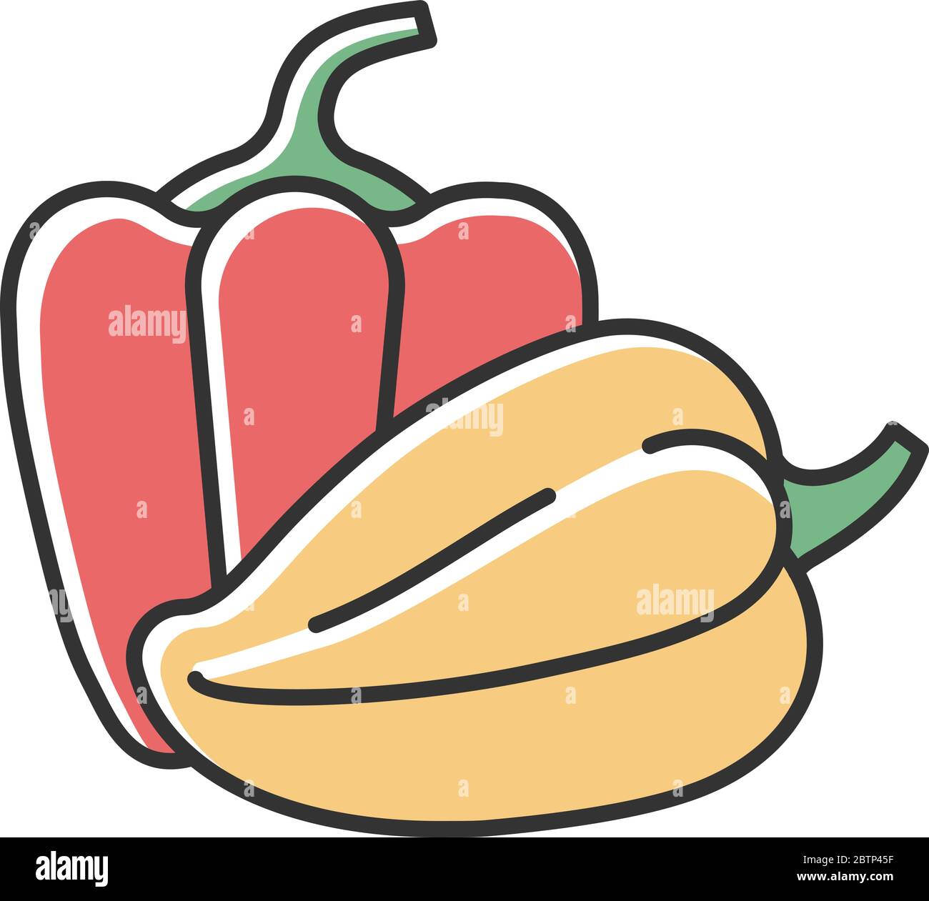 Capsicums RGB color icon Stock Vector Image & Art - Alamy