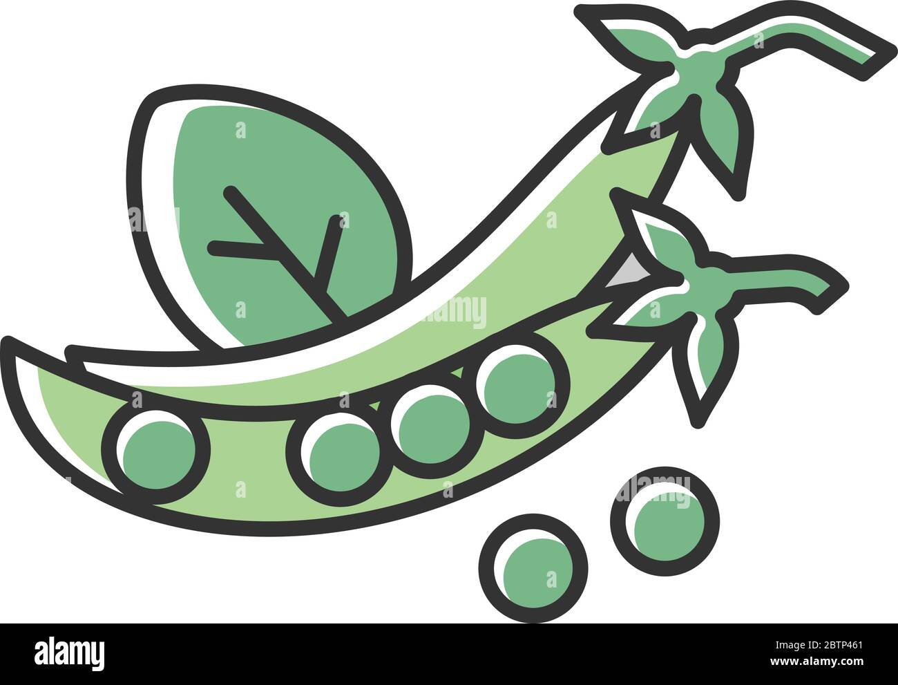 Peas green RGB color icon Stock Vector Image & Art - Alamy