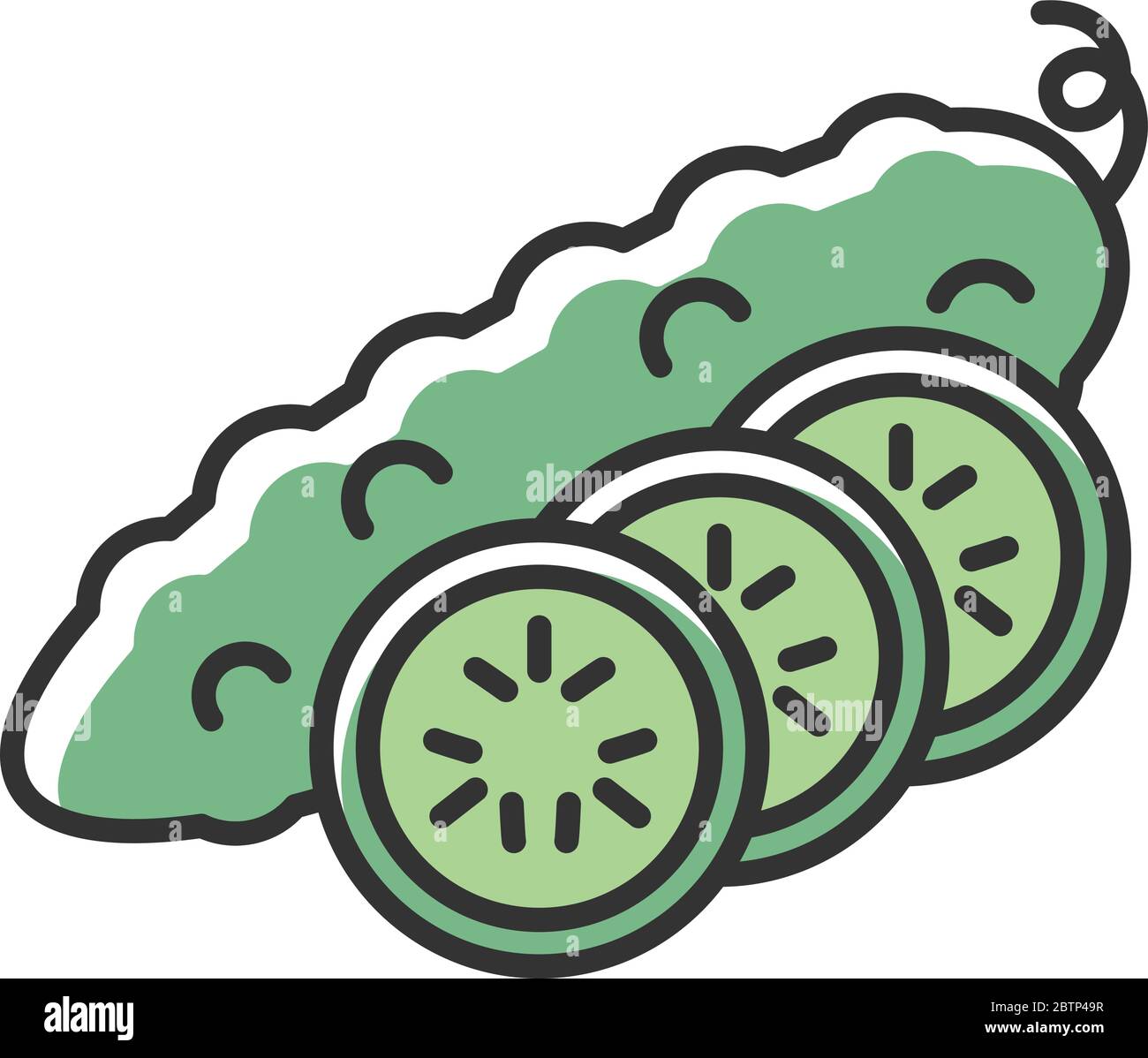 Cucumber green RGB color icon Stock Vector Image & Art - Alamy