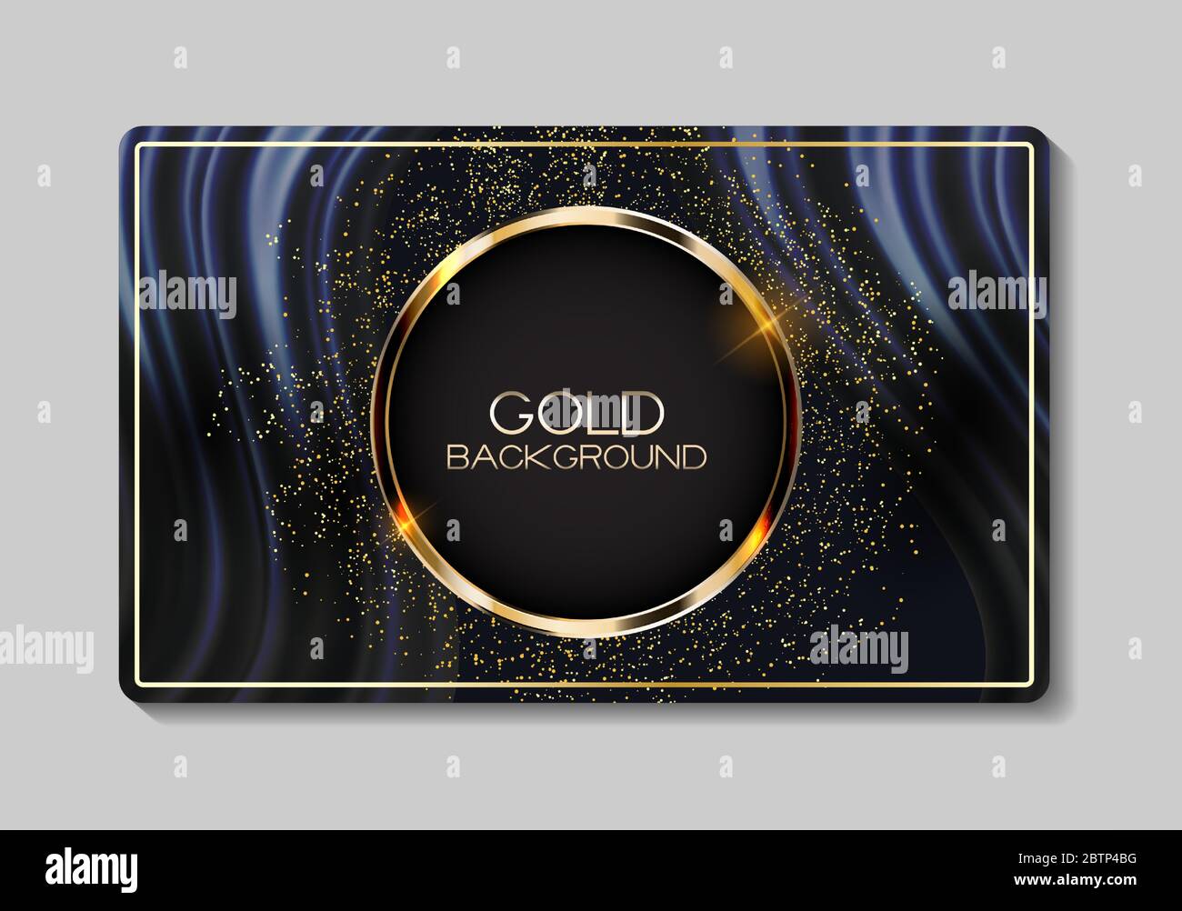 Abstract Card with Golden Frame Vector Illustration Stock Vector Image ...