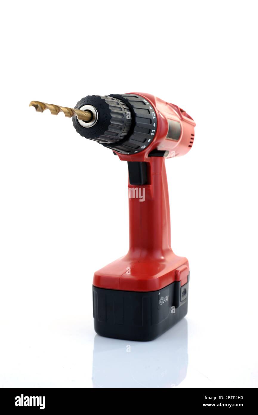 Power Drill over a white background Stock Photo - Alamy