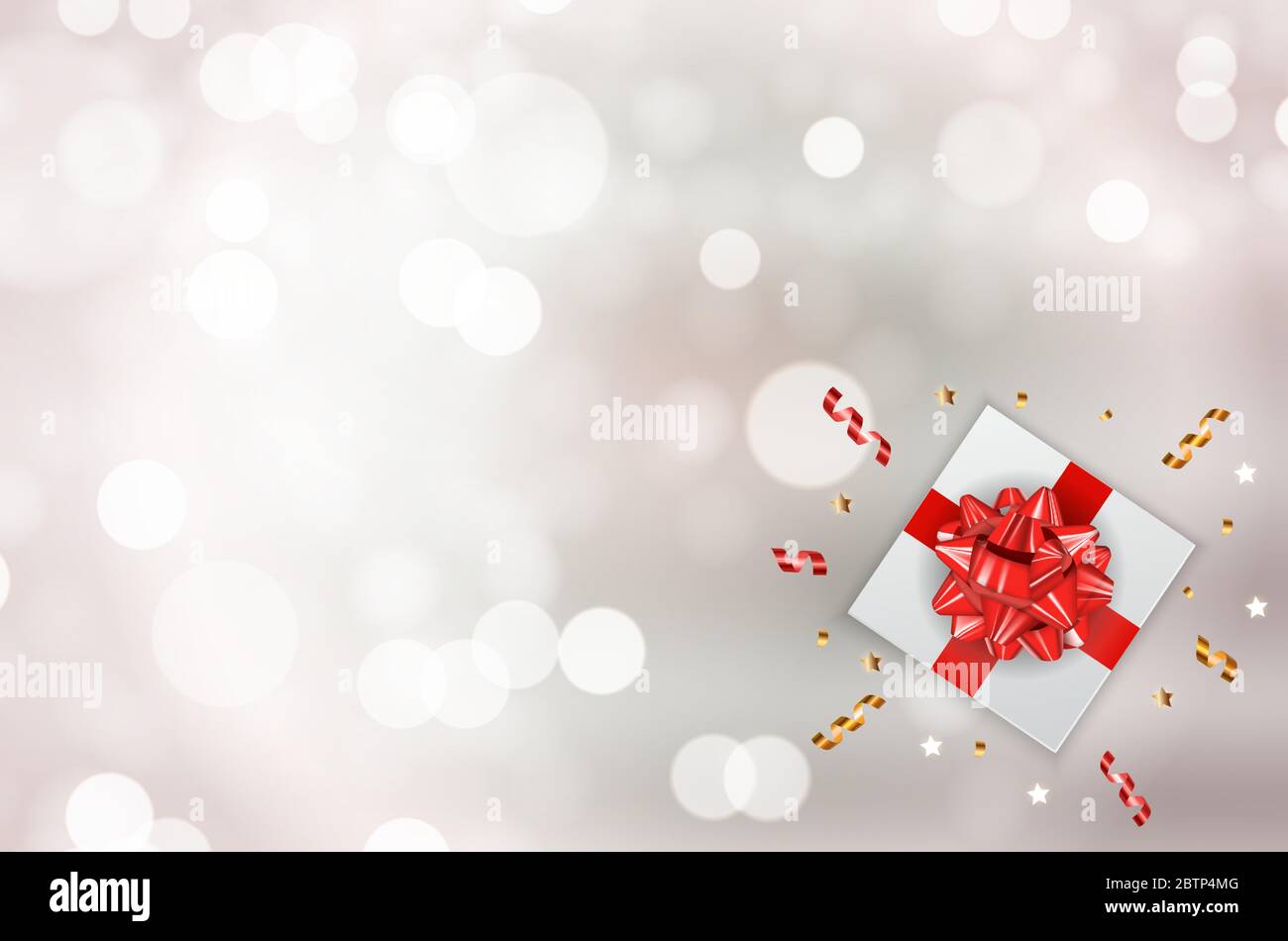 Abstract Gift Box background with Bow and Ribbon. Vector Illustration ...