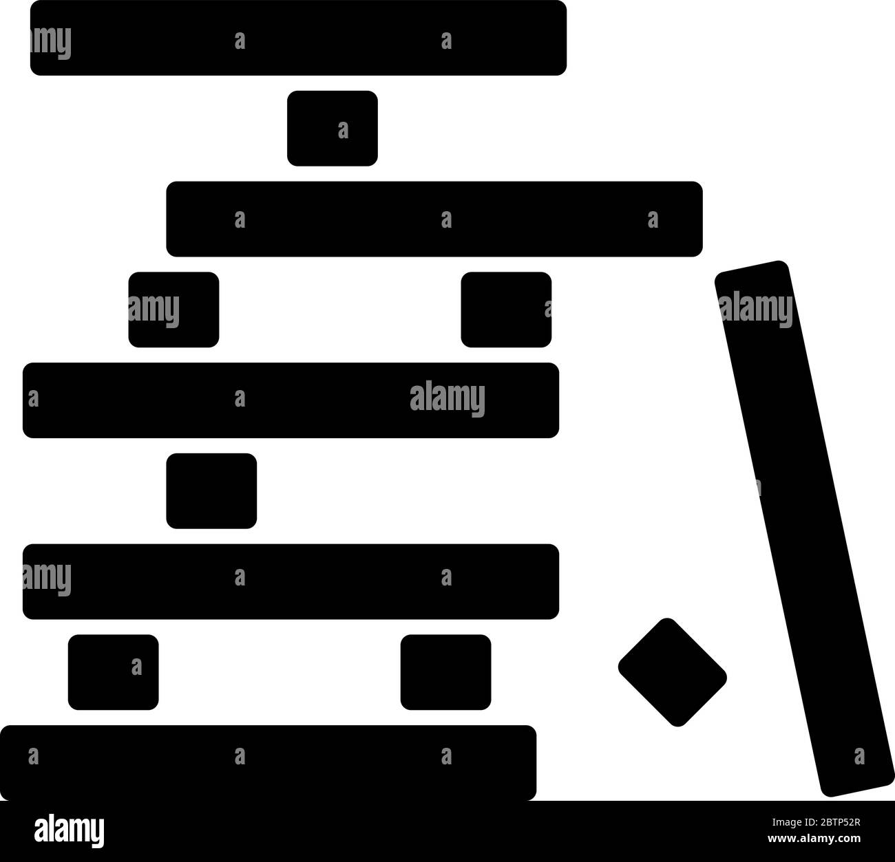 Wooden blocks game black glyph icon Stock Vector Image & Art - Alamy