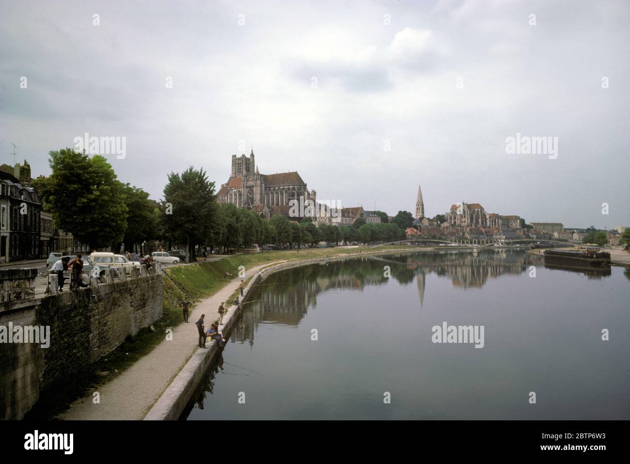Auxerre on the river Yonne, France pictured in 1967 Stock Photo - Alamy