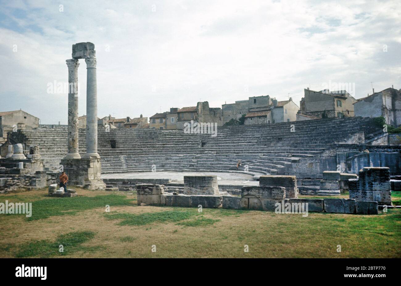 Roman Theatre of Arles in Provence, France pictured in 1975 Stock Photo ...