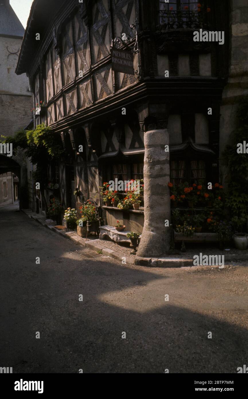 Wooden frame house in Bourbon-Lancy, France Stock Photo - Alamy