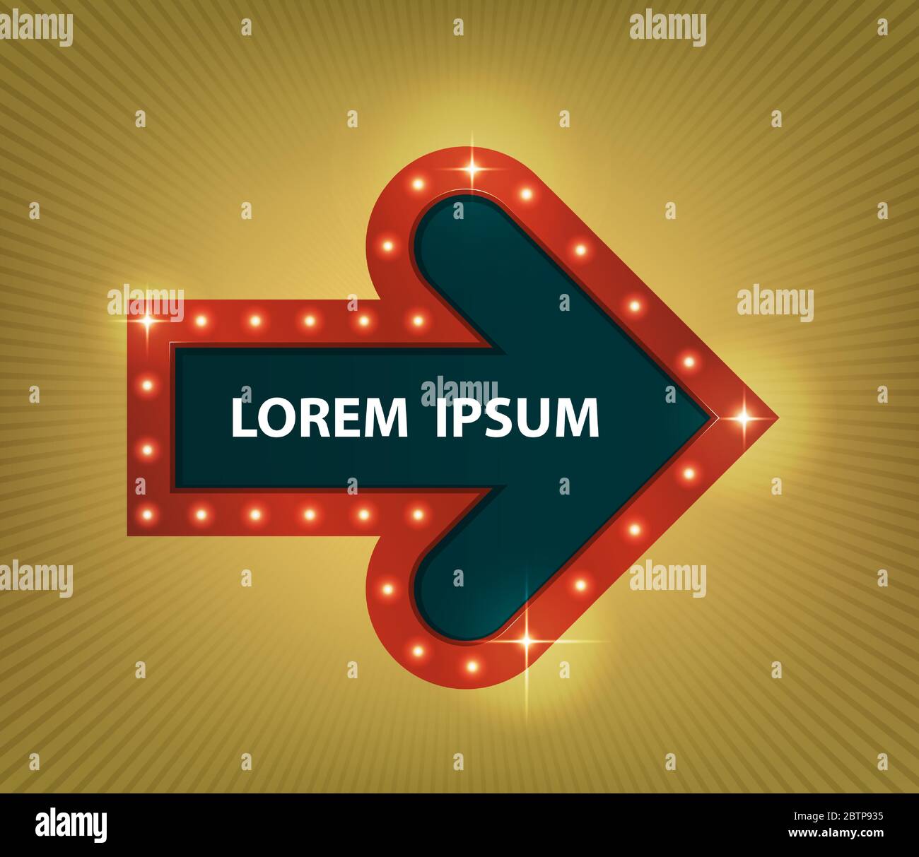 Stock vector illustration. Retro arrow signboard Stock Vector Image ...