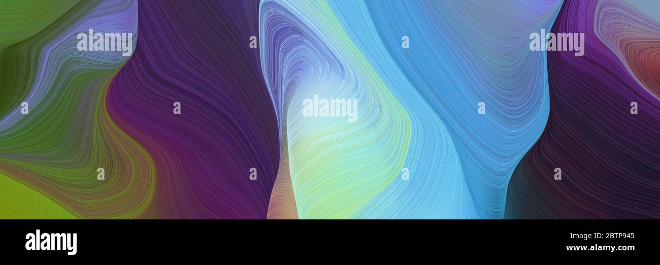 landscape orientation graphic with waves. elegant curvy swirl waves ...