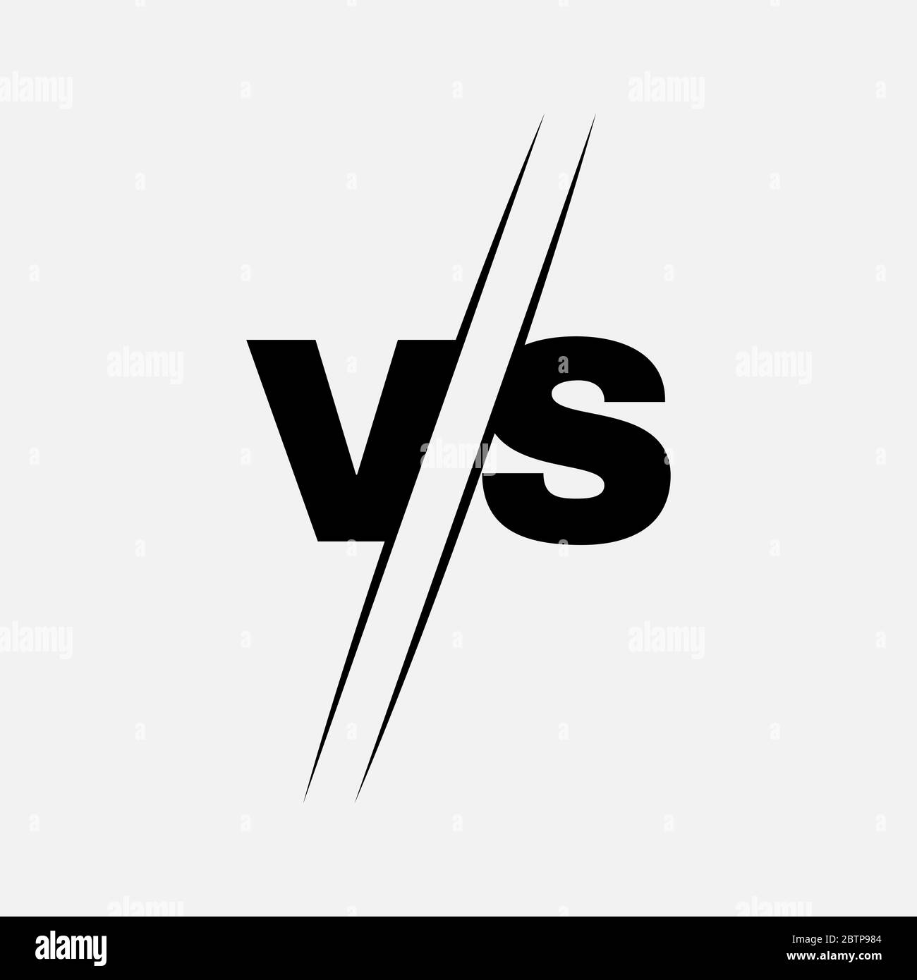VS letters for sport, game, fight, battle, match. Versus logo. Stock ...