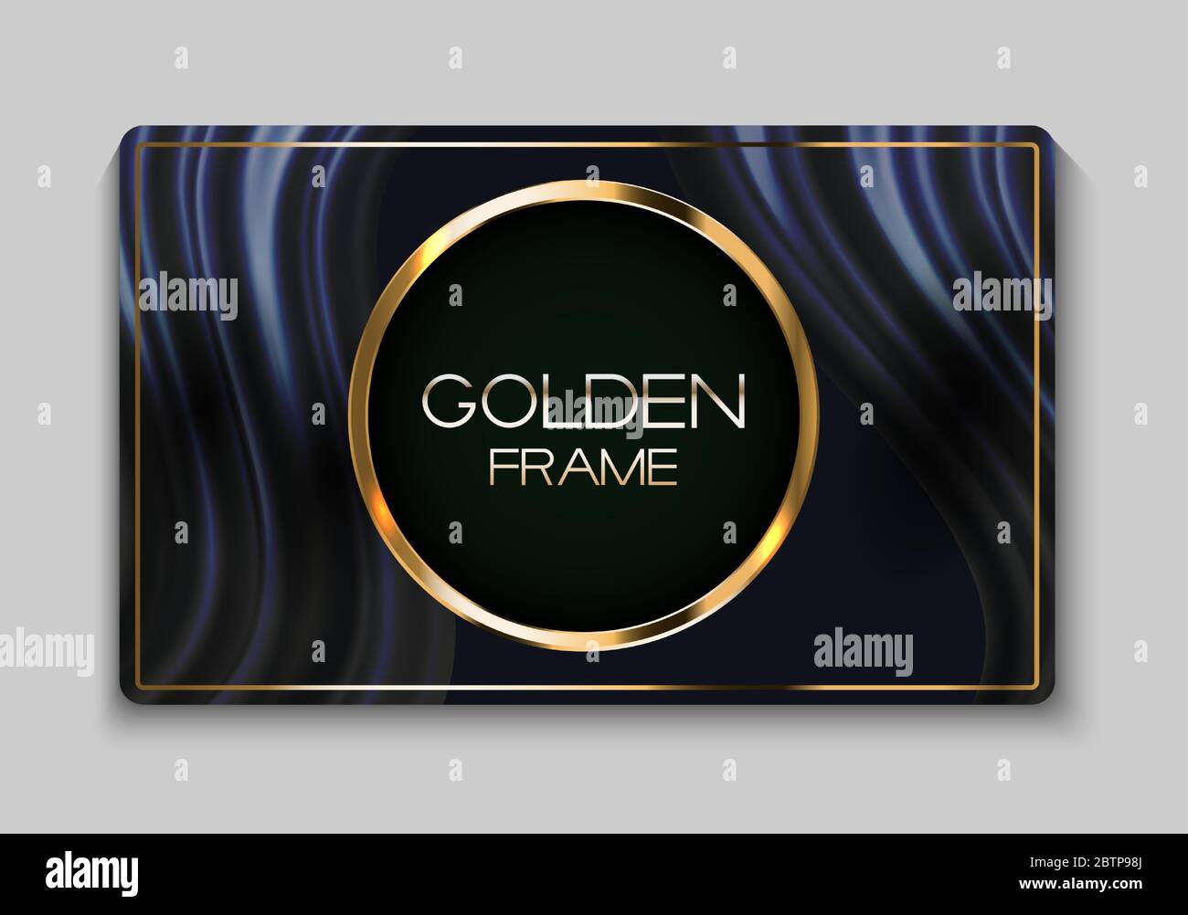 Abstract Card with Golden Frame Vector Illustration Stock Vector Image ...