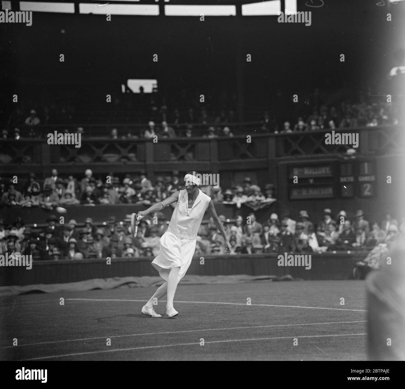 Lawn tennis at Wimbledon . R Watson in play . . 16 June 1928 Stock ...