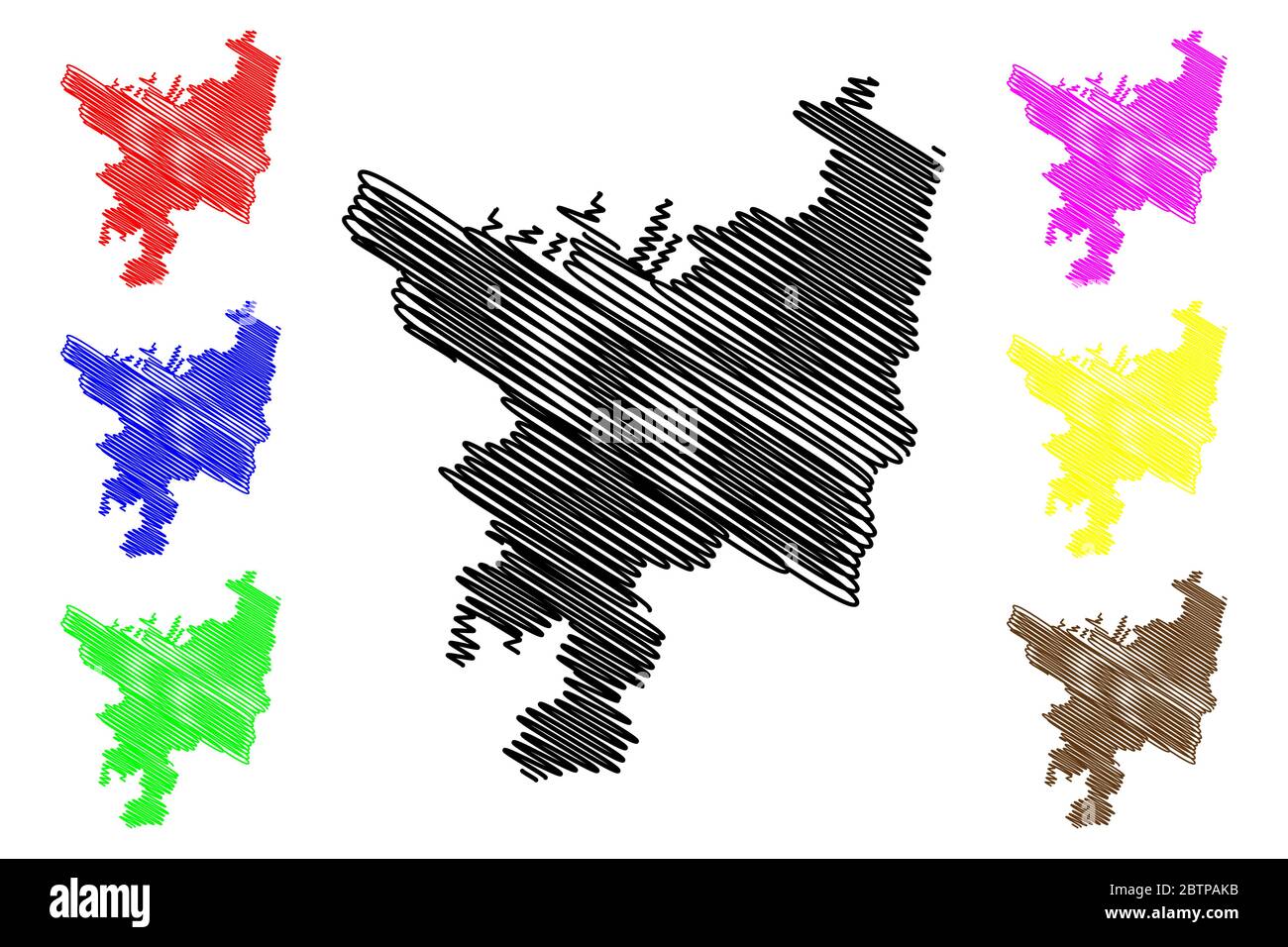 Forli City (Italian Republic, Italy, Emilia-Romagna) map vector ...