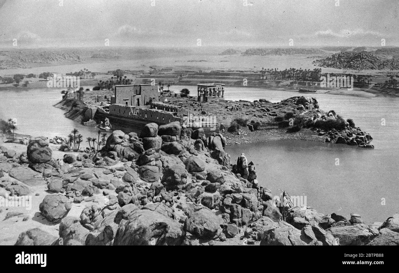 The temple of Philae . 21 Febuary 1929 Stock Photo - Alamy